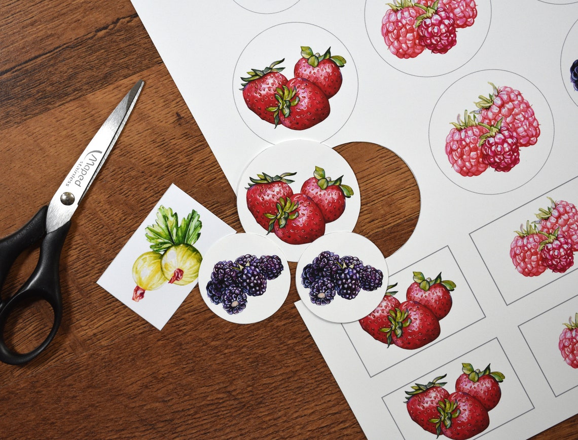 Printable Berry Jam Labels PDF Digital Download - Etsy