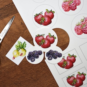 Printable Berry Jam Labels | PDF Digital Download - Etsy