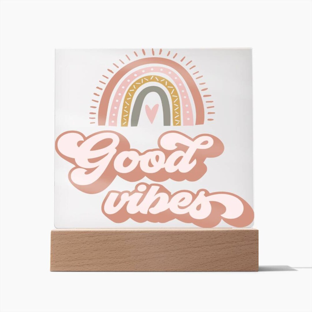 Good Vibes Acrylic Plaque - Etsy