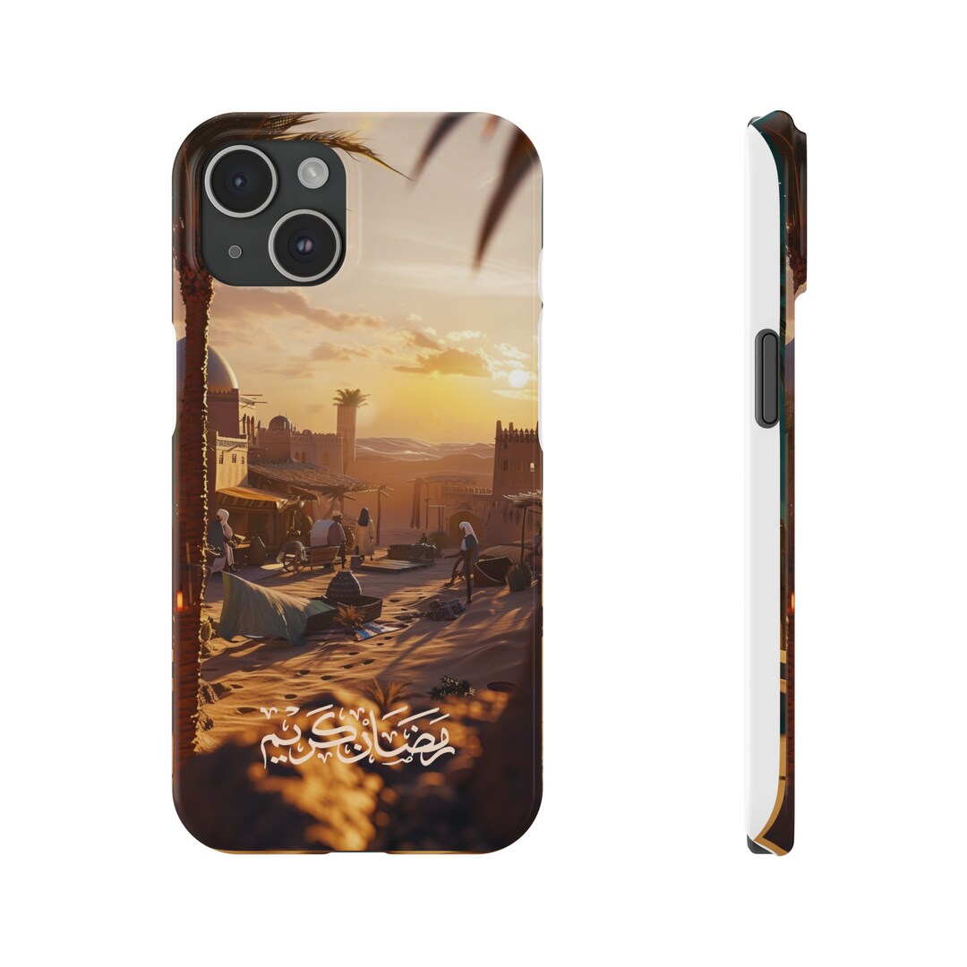 The Ramadan Desert 2 iPhone Slim Case, Desert Under the Crescent Moon ...