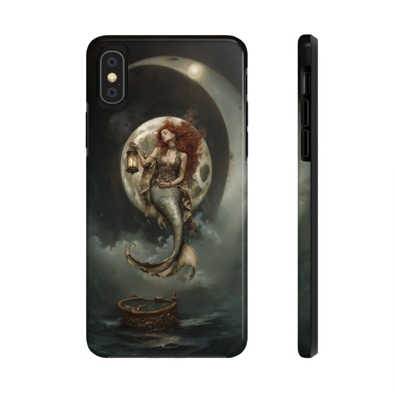 A Mermaid on a Crescent Moon II, Fairy Tale, Phone Cover Tough Case ...