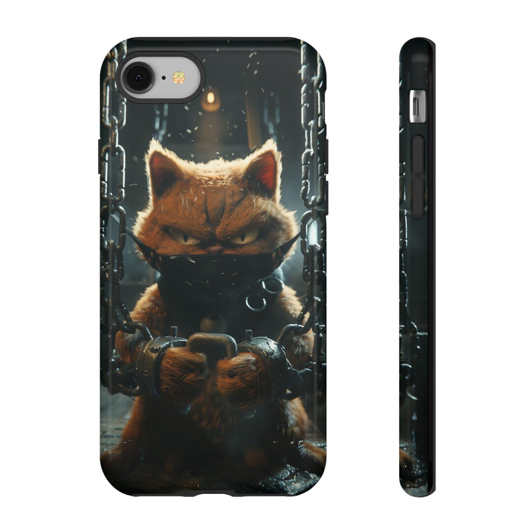 Fat Ginger Cat in Chains, Tough Phone Case, iPhone 16, Samsung Galaxy ...