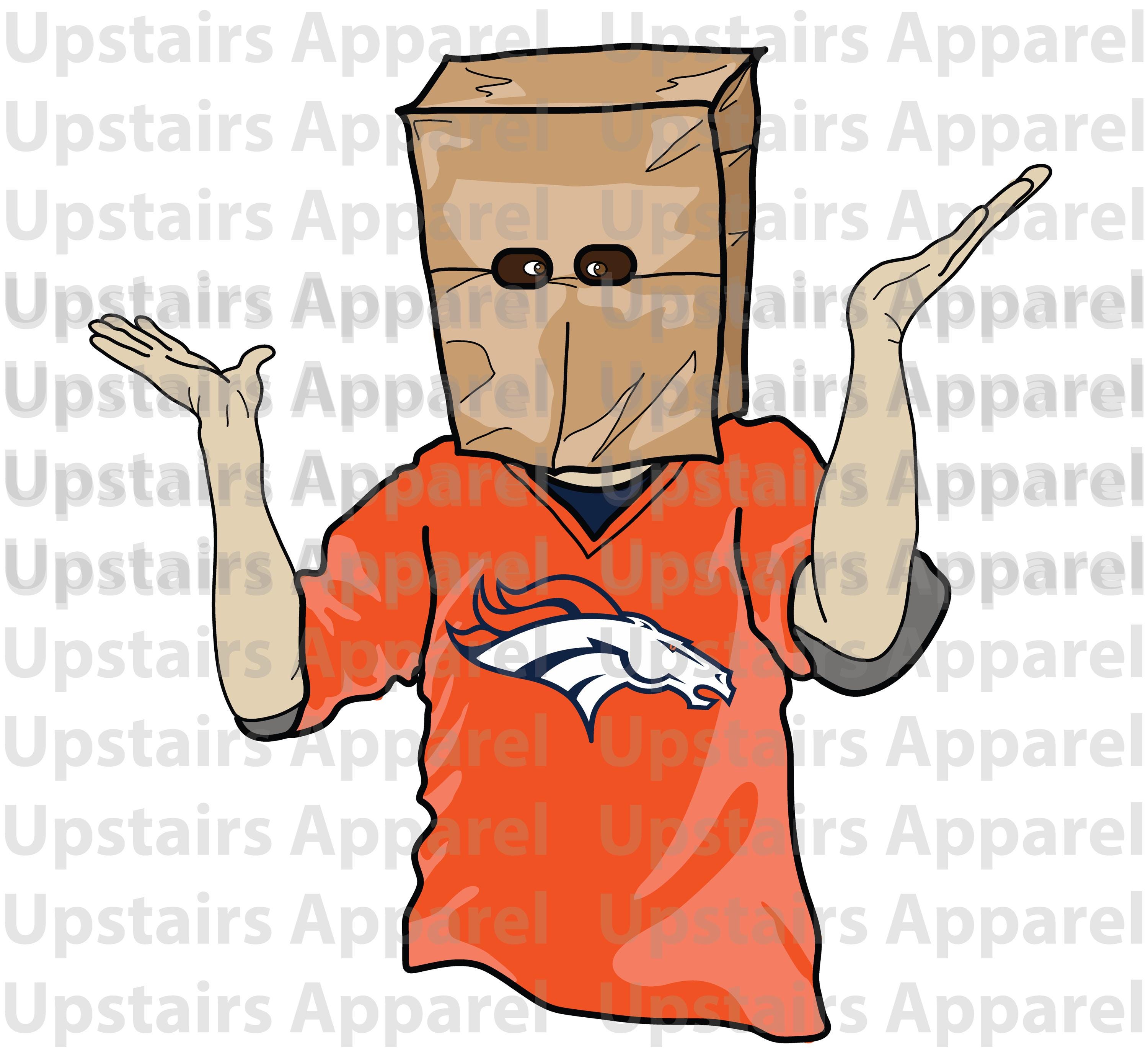 Broncos Denver Ashamed Embarrassed Fan Bag Head SVG PNG Illustrator - Etsy