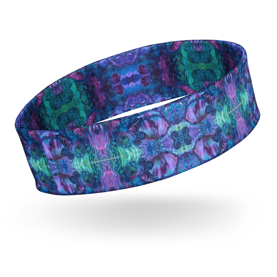 Psychedelic Headband, Yoga Headband, Trippy Headband,hippie Headband ...