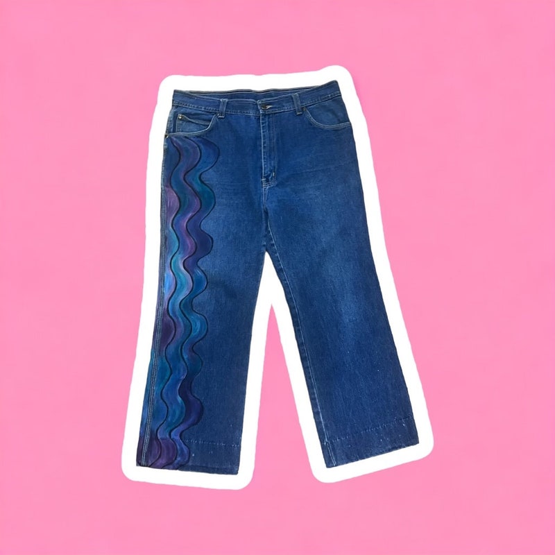 Abstract Jeans - Etsy