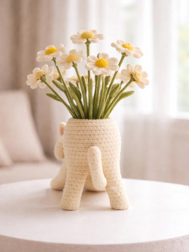 Cat Crochet Vase Pattern PDF | Flower Amigurumi Holder | Beginner ...