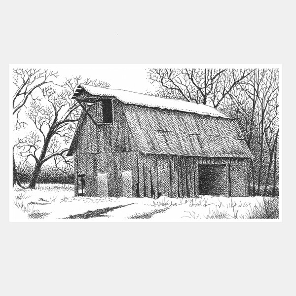 Barn Scene - Etsy