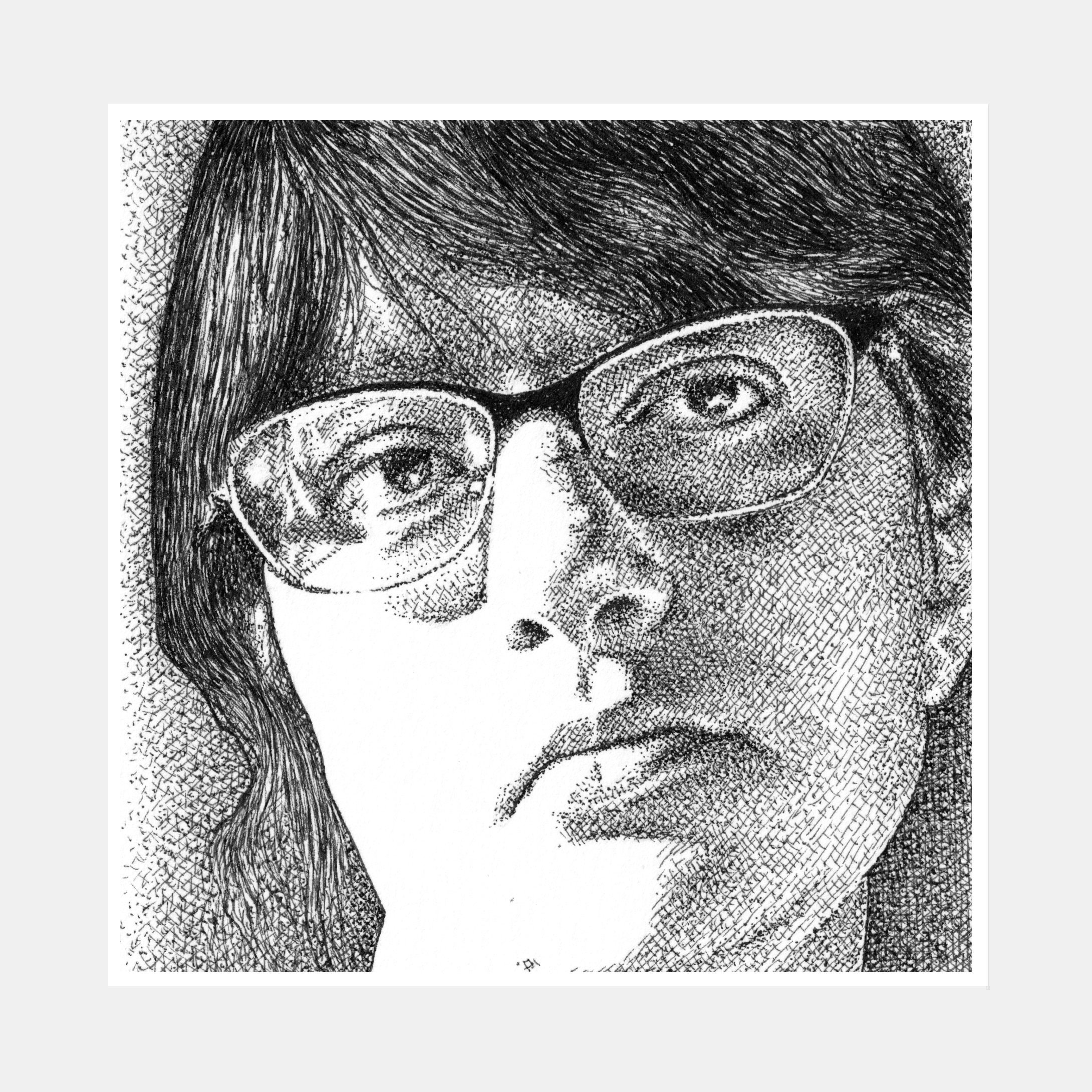 Custom Portrait of Her 3 Original Miniature Pen and Ink Portrait ...
