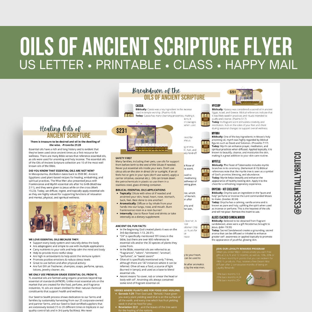 Oils of Ancient Scripture Flyer Young Living Collection - Etsy