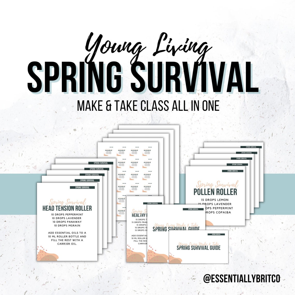 Young Living Spring Survival Make & Take Class Graphics, Labels, DIY ...