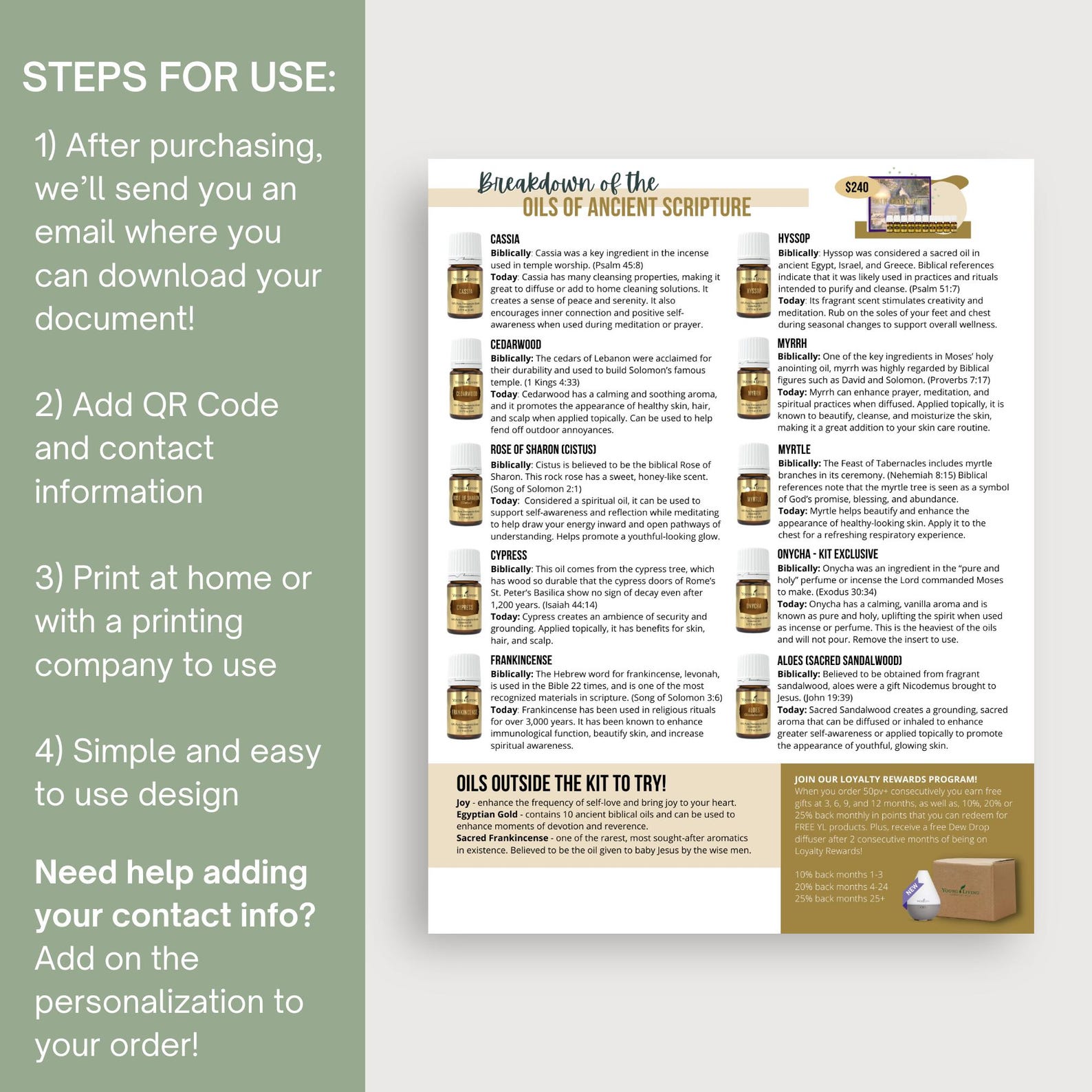 Oils of Ancient Scripture Flyer | Young Living Collection | Essential ...