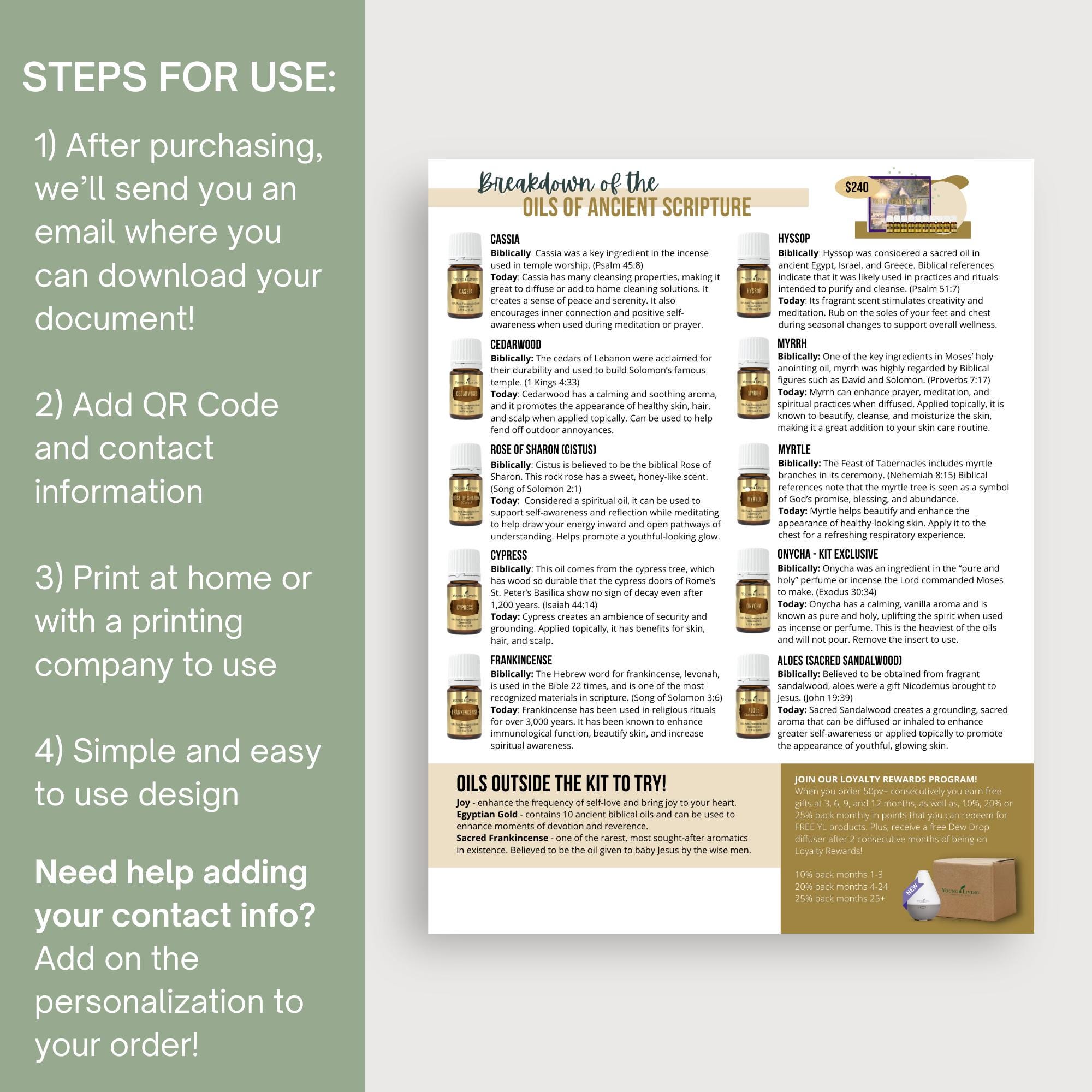 Oils of Ancient Scripture Flyer | Young Living Collection | Essential ...