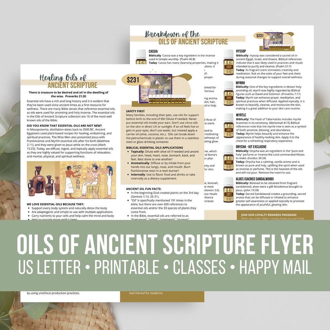 Oils of Ancient Scripture Flyer | Young Living Collection | Essential ...