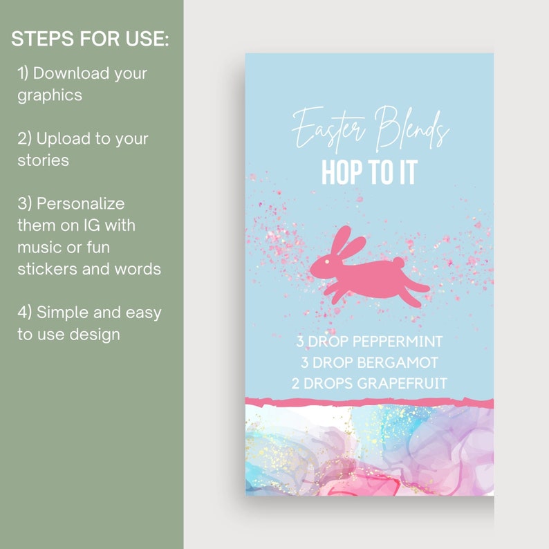 Hoppy Easter Diffuser Recipes for Instagram & Facebook Stories Young ...