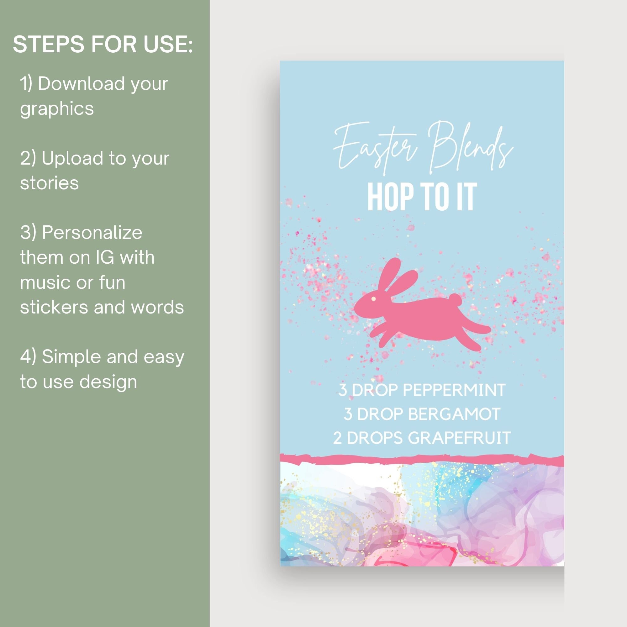 Hoppy Easter Diffuser Recipes for Instagram & Facebook Stories Young ...