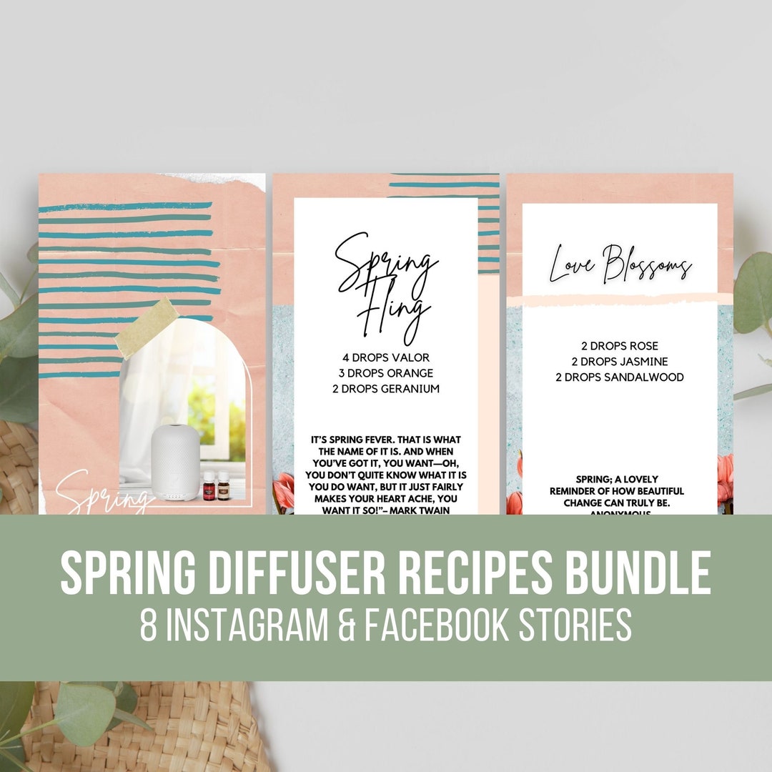 Young Living Spring Diffuser Blends Stories for Instagram IG, Facebook ...