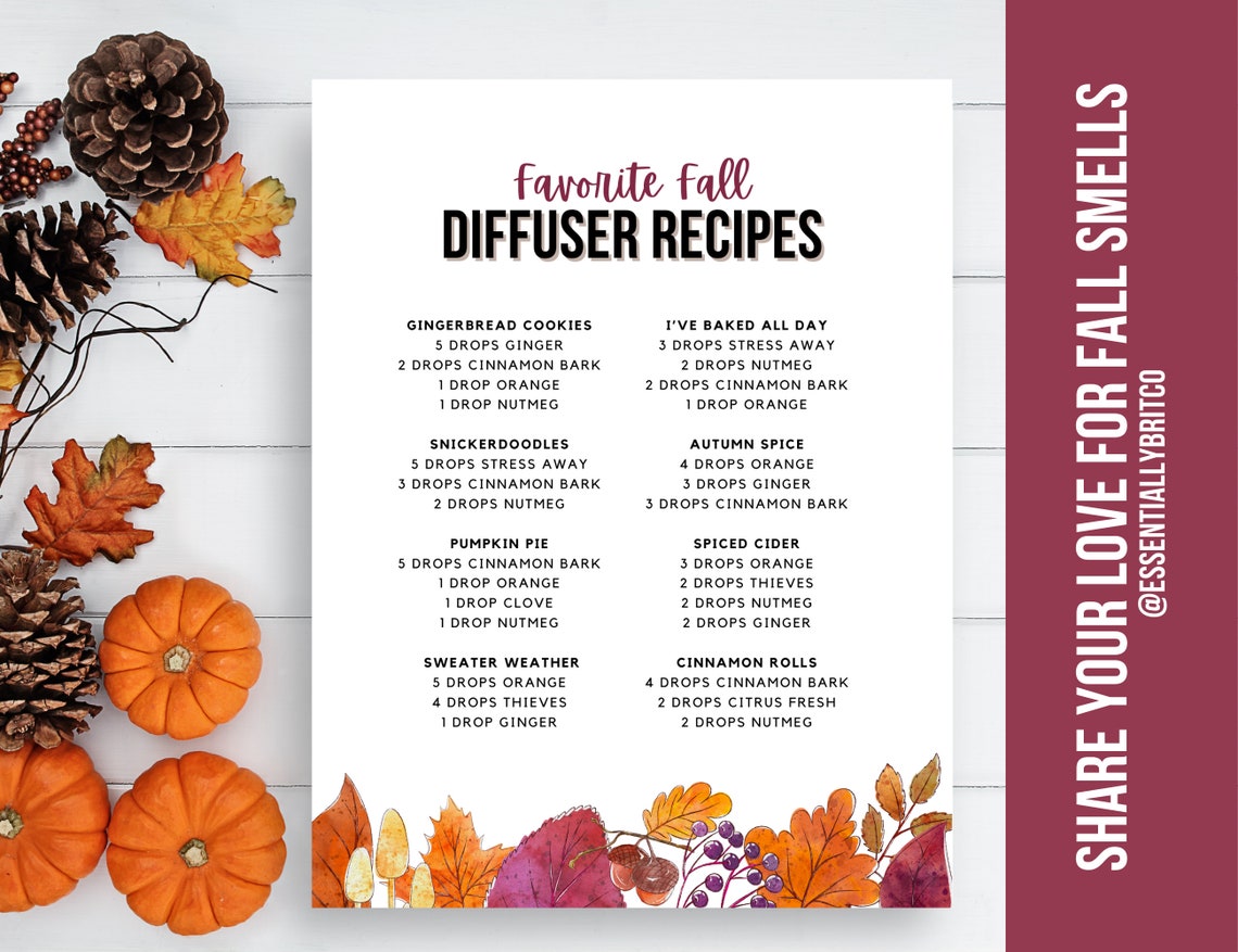 Fall Favorite Diffuser Recipes Flyer Bundle With Young Living Essential ...