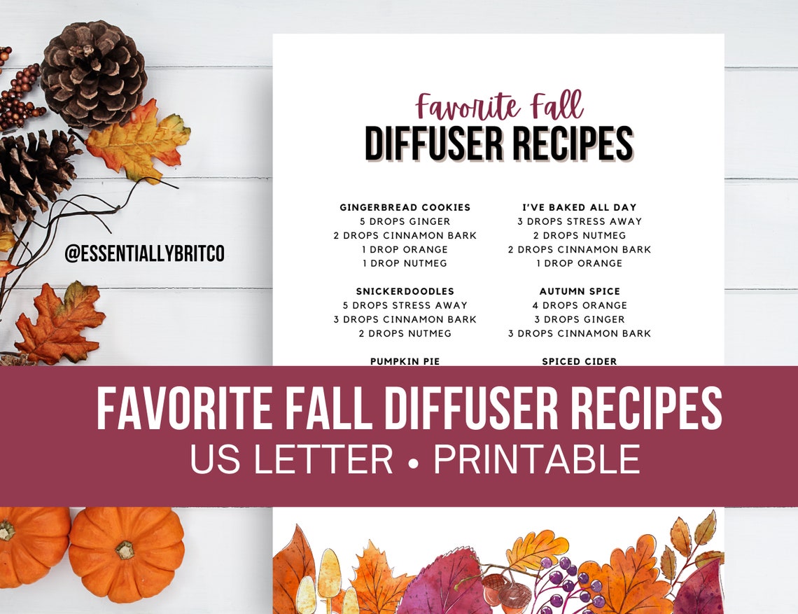 Fall Favorite Diffuser Recipes Flyer Bundle With Young Living Essential ...