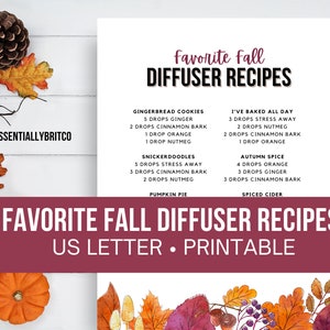 Fall Favorite Diffuser Recipes Flyer Bundle With Young Living Essential ...