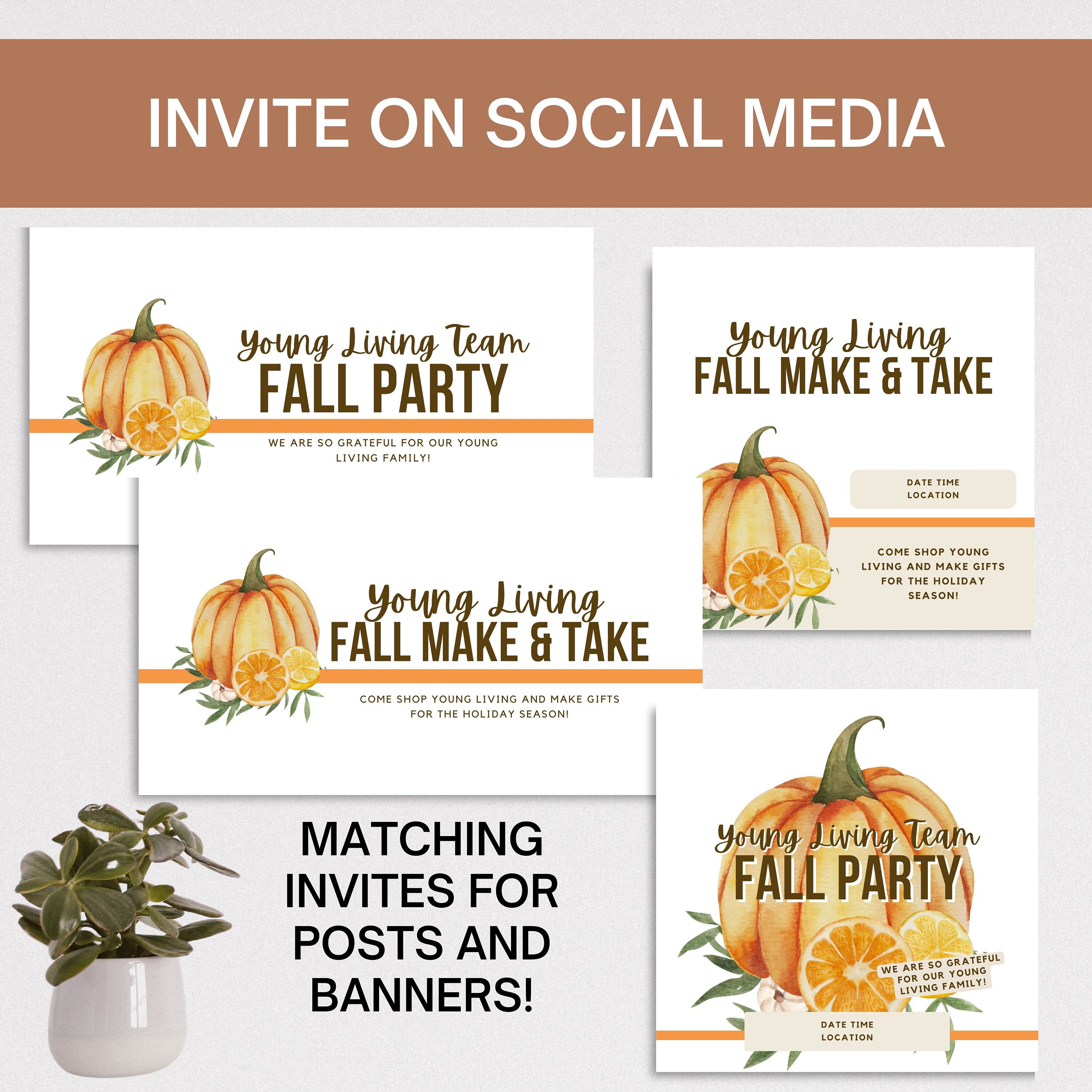 Fall Make and Take Canva Template Bundle for Young Living - Etsy