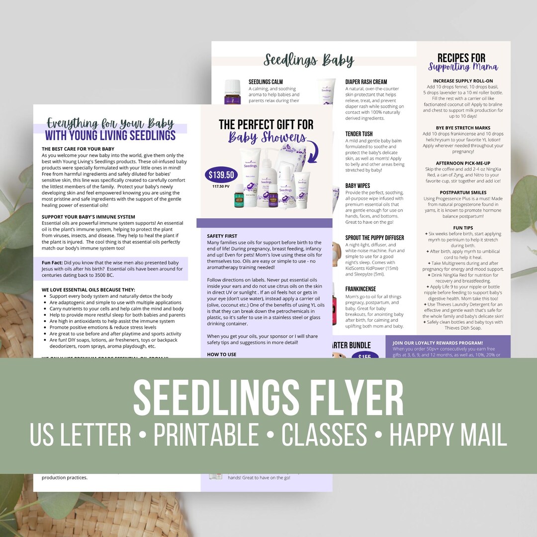 Seedlings Baby Flyer: Happy Mail, Classes, Vendor Events (digital ...