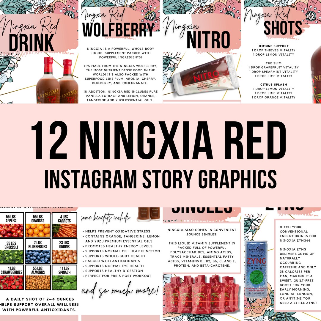 Pink Ningxia Red Make a Shift Daily Wellness Kit Graphics for - Etsy