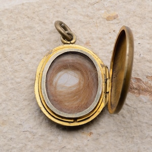 Victorian Enamel Mourning Locket With Hairwork - Etsy