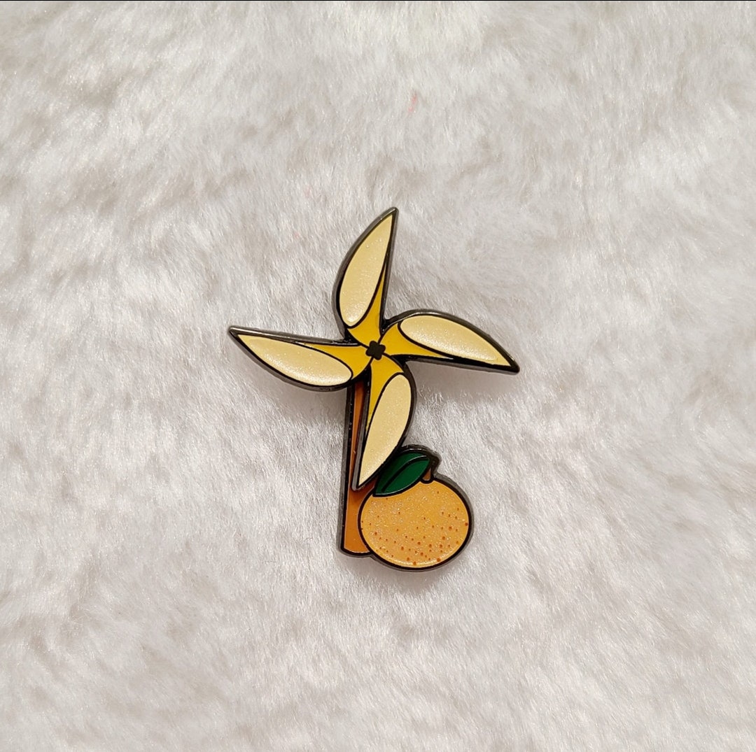 Windmill Orange Anime Hard Enamel Pin Filler Pin Cosplay Accessory Mini ...