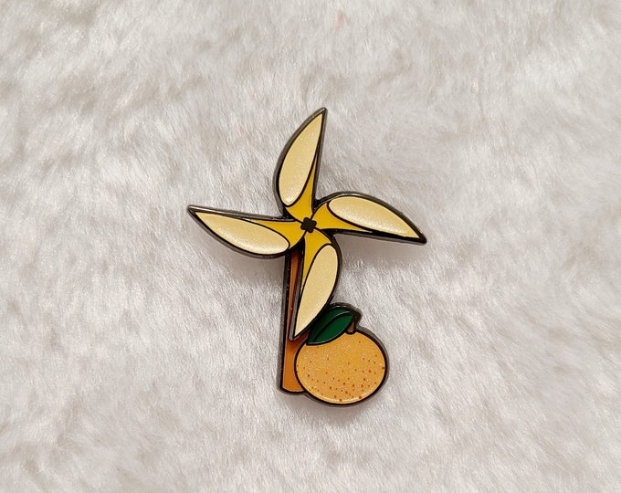 Windmill Orange Anime Hard Enamel Pin Filler Pin Cosplay Accessory Mini ...