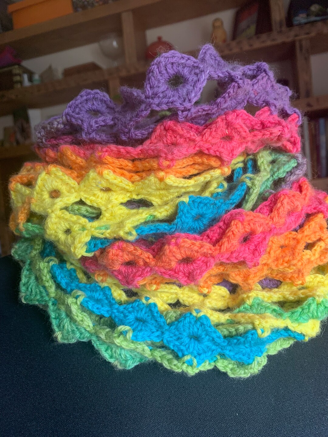 Diamond Cowl Neon Rainbow - Etsy