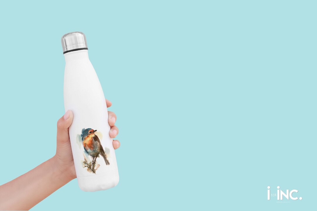 Personalised Robin Design Reusable Water Bottle/metal Flask /gift/new ...