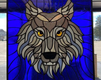 Wolf Stained Glass - Etsy