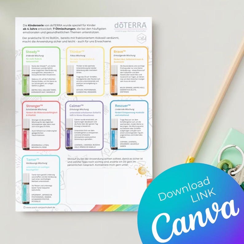 Canva Flyer Design | Doterra Flyer Template "kids Collection ...