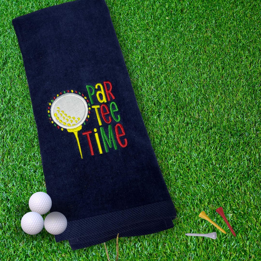 Par Tee Time Embroidered Golf Towel: Funny Golf Gift - Etsy