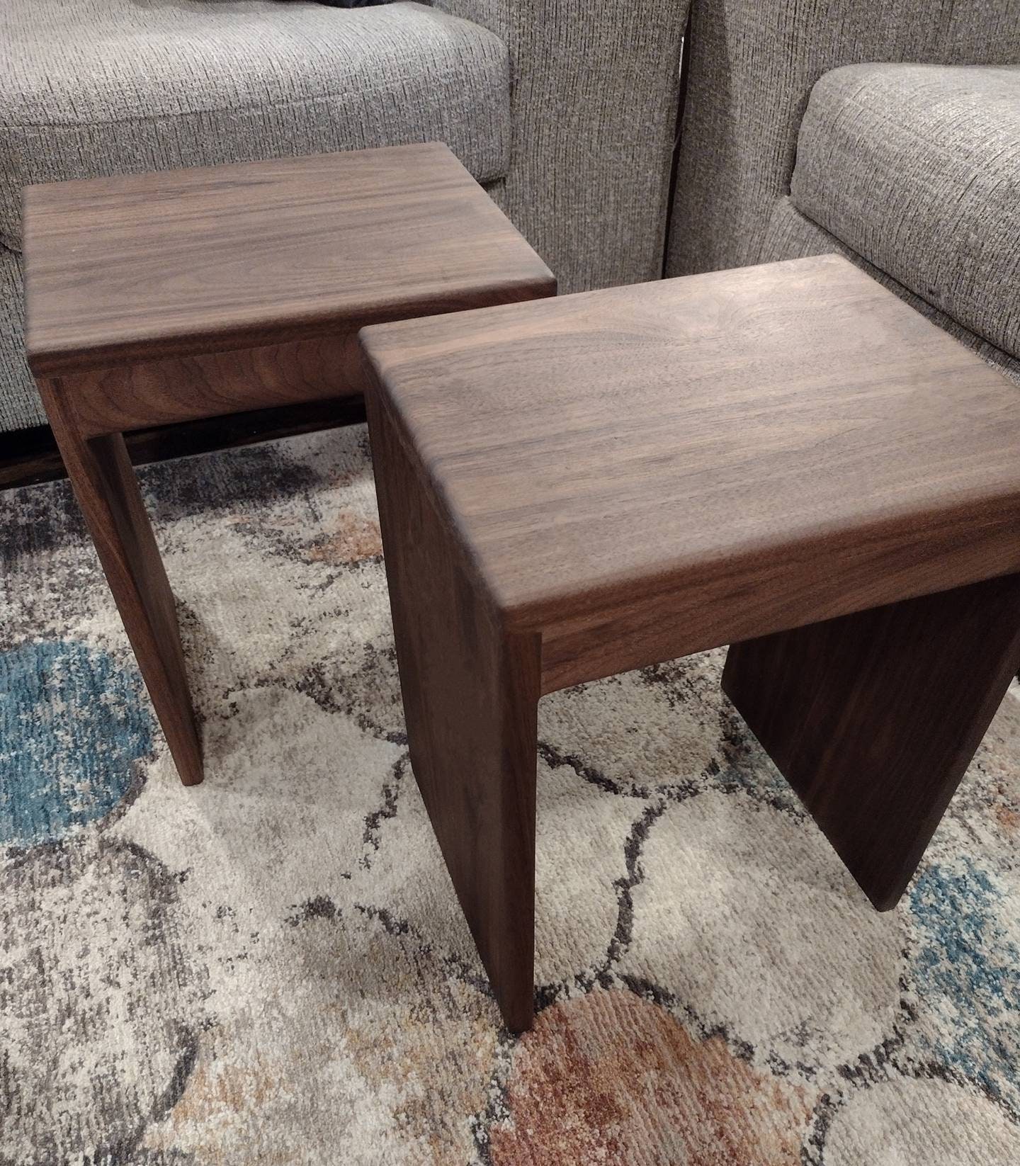 18 Inch Stool Made of Solid Walnut - Etsy