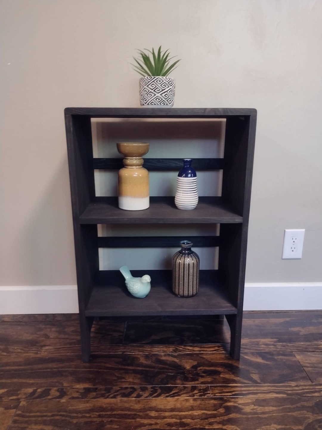 Small Bookcase Display Shelves Made of Solid Oak - Etsy