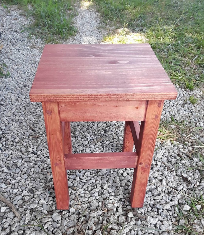 16 Inch Tall Wood Stool - Etsy