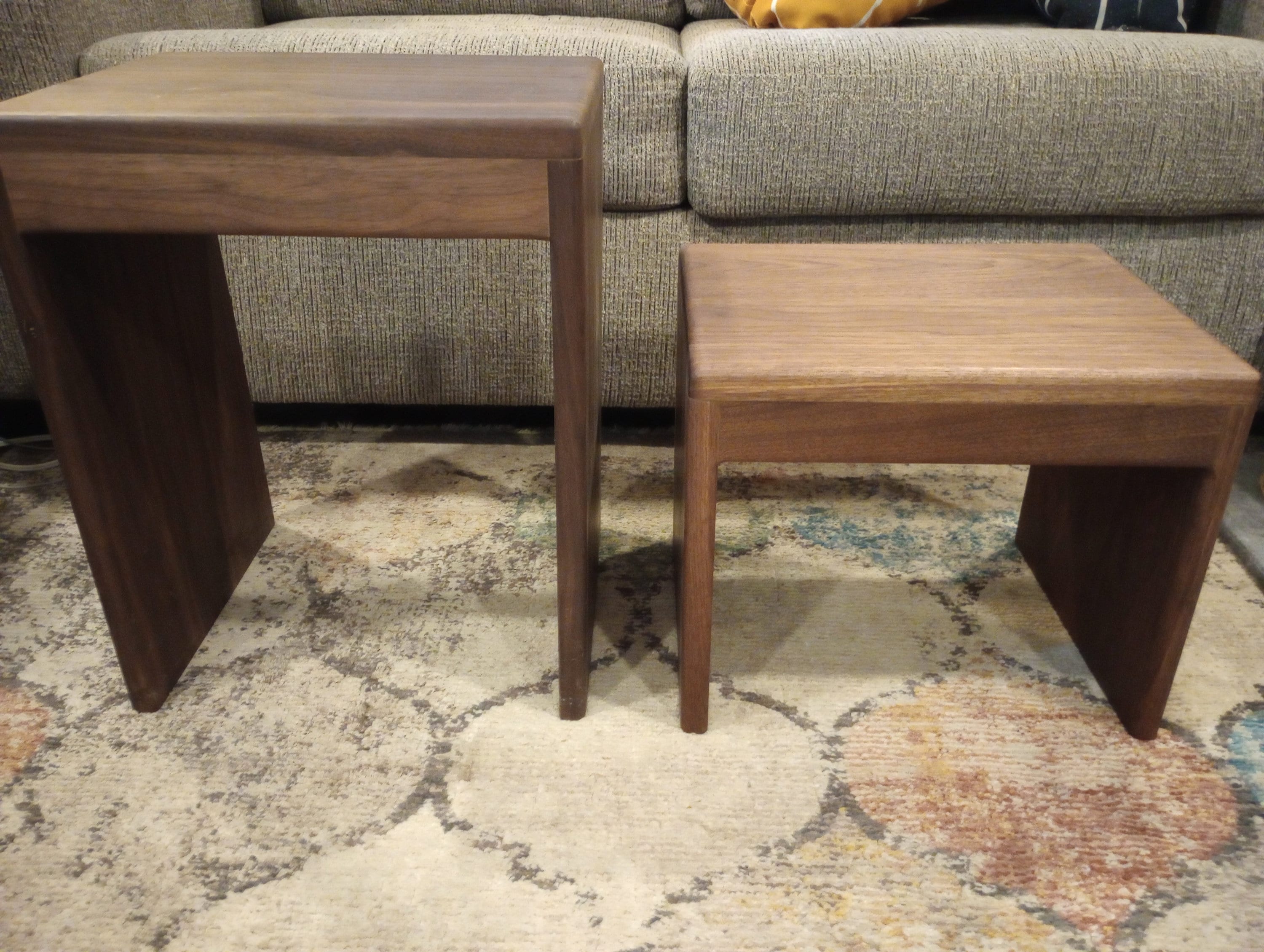 12 or 18 Inch Stool Made of Solid Walnut - Etsy