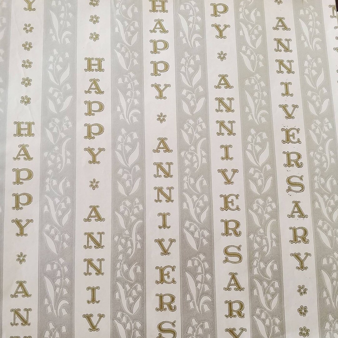 Vintage Anniversary Gift Wrap Wrapping Paper Silver Gold - Etsy
