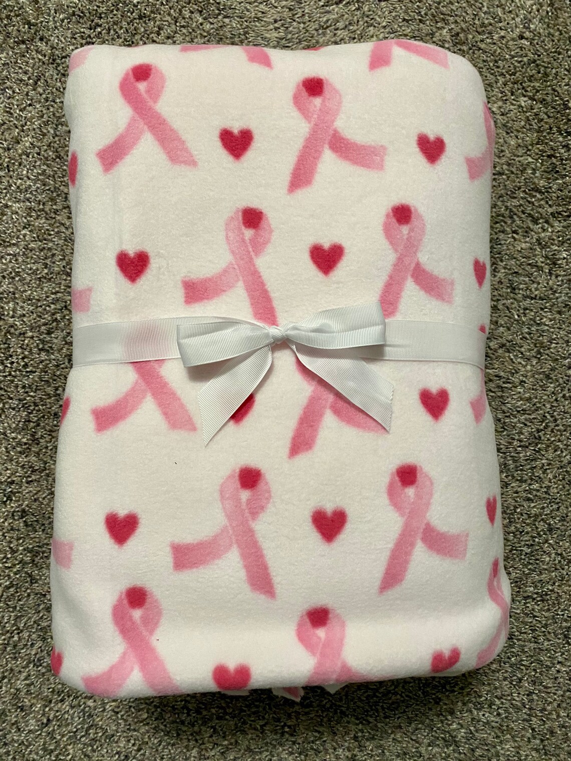 Breast Cancer Awareness Pink Ribbon No Sew Fleece Blanket - Etsy