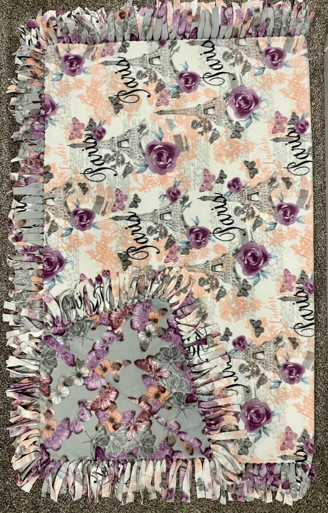 Paris Theme No Sew Fleece Blanket, Paris Theme Decor, Paris Theme ...