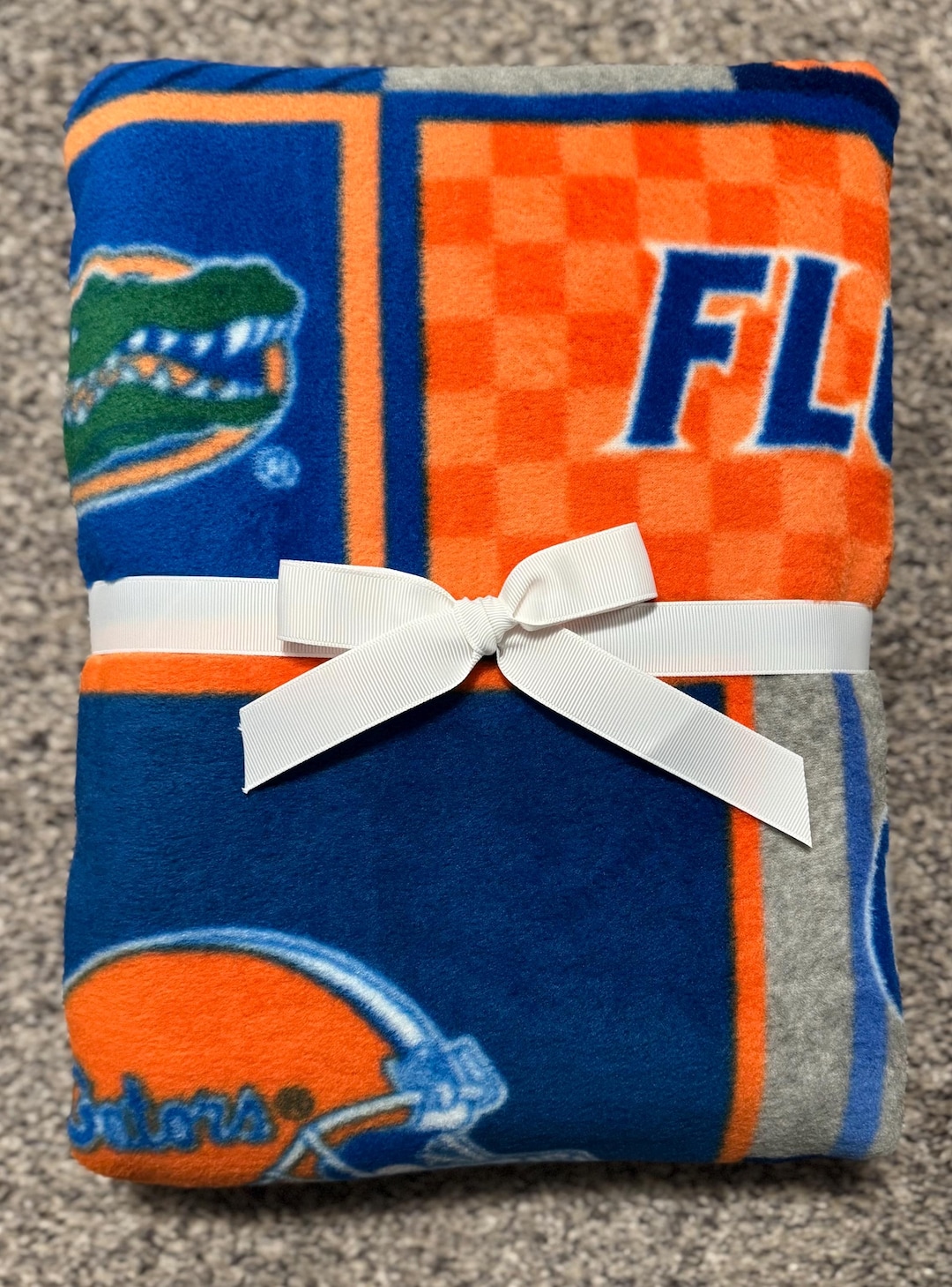 Handmade Florida Gators Fleece Blanket: Buffalo Plaid Fan Gear - Etsy