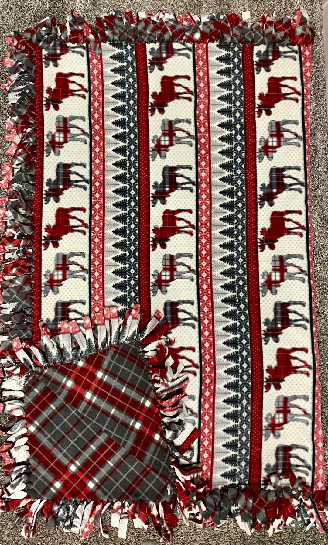 Moose Winter Wildlife No Sew Fleece Blanket, Winter Throw Blanket ...