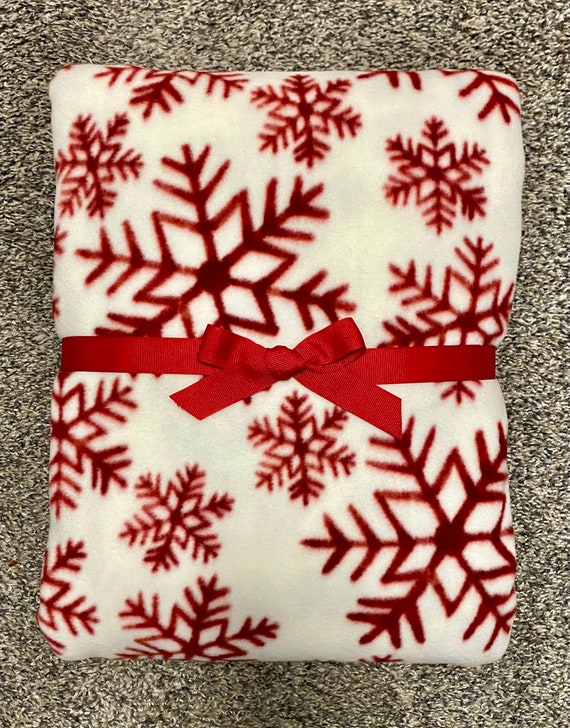 Winter Snowflakes No Sew Fleece Blanket - Etsy