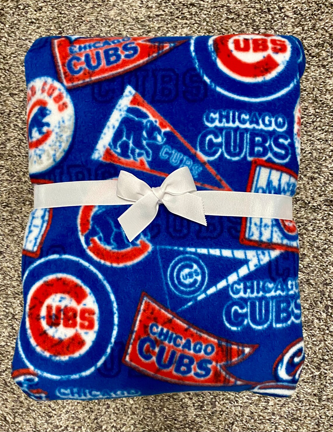 Chicago Cubs baseball no sew fleece blanket | Etsy