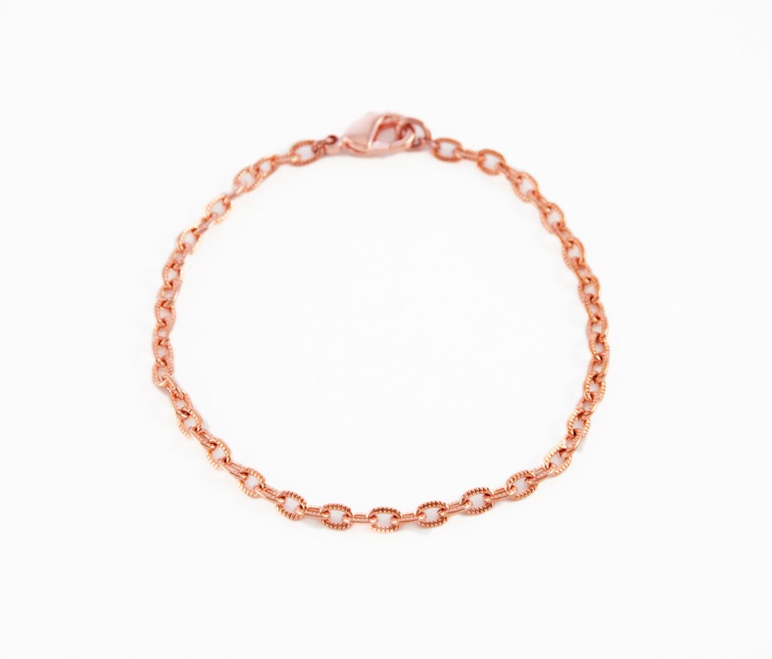 Genuine Copper Chain Bracelet/ 100% Copper Bracelet for Women/ Copper ...