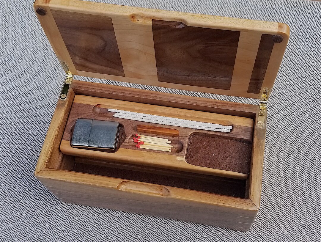 Wood Smokers Storage Box Wood Stash Tobacco Box Kush Flower Box for ...