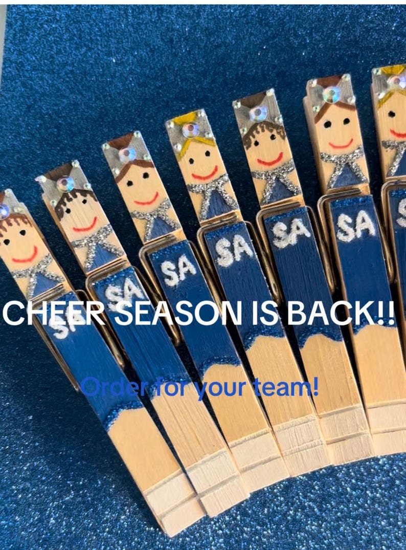 Custom Cheer Pins: Hand-painted Good Luck Charms - Etsy