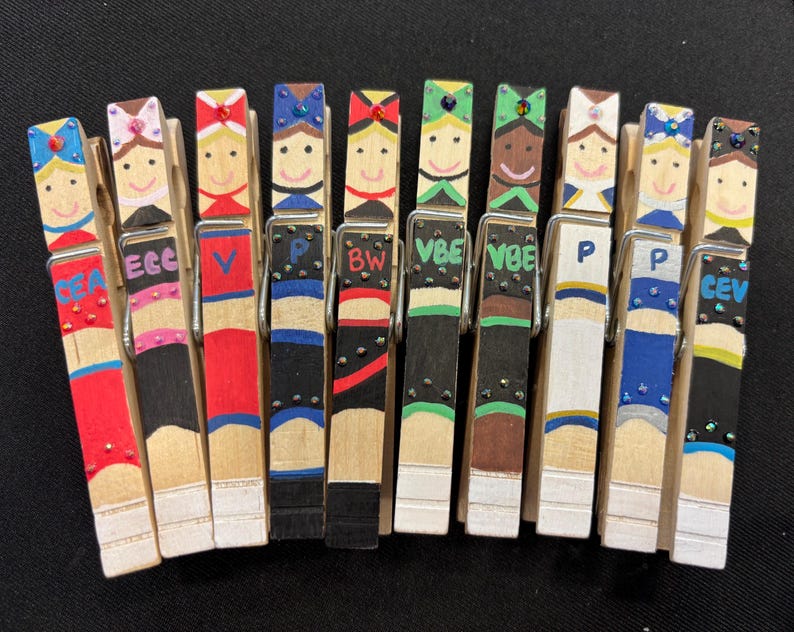 Custom Cheer Pins: Hand-painted Good Luck Charms - Etsy