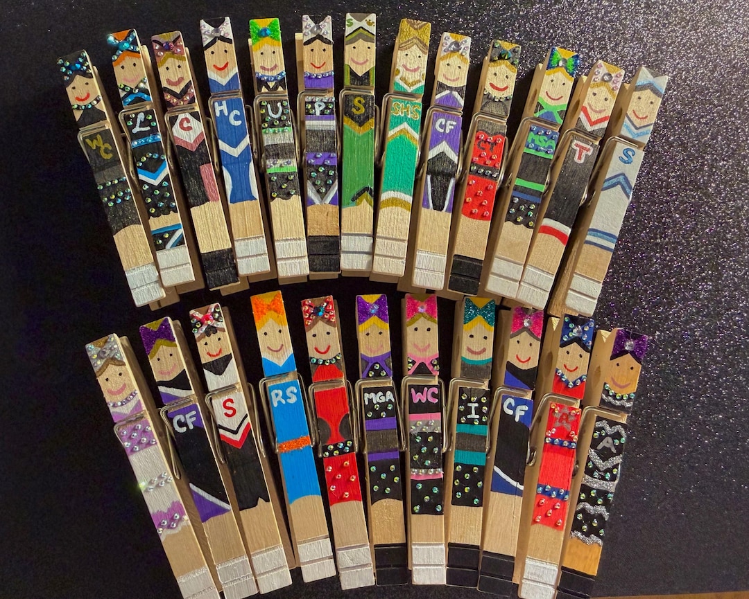 Custom Cheer Pins: Hand-painted Good Luck Charms - Etsy
